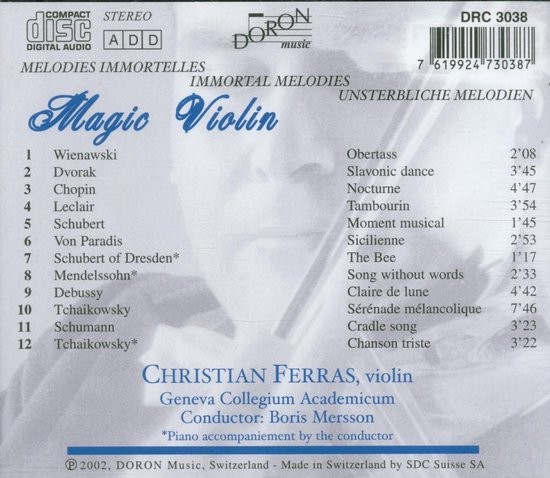Ferras Immortal Melodies, Geneva Collegiu | CD (album) | Muziek | bol.com