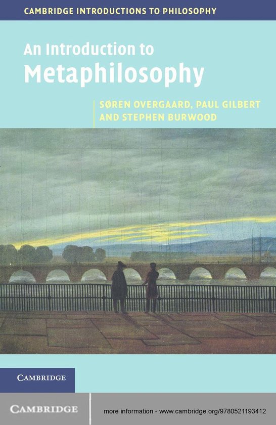 Cambridge Introductions to Philosophy - An Introduction to Metaphilosophy (ebook),... | bol.com