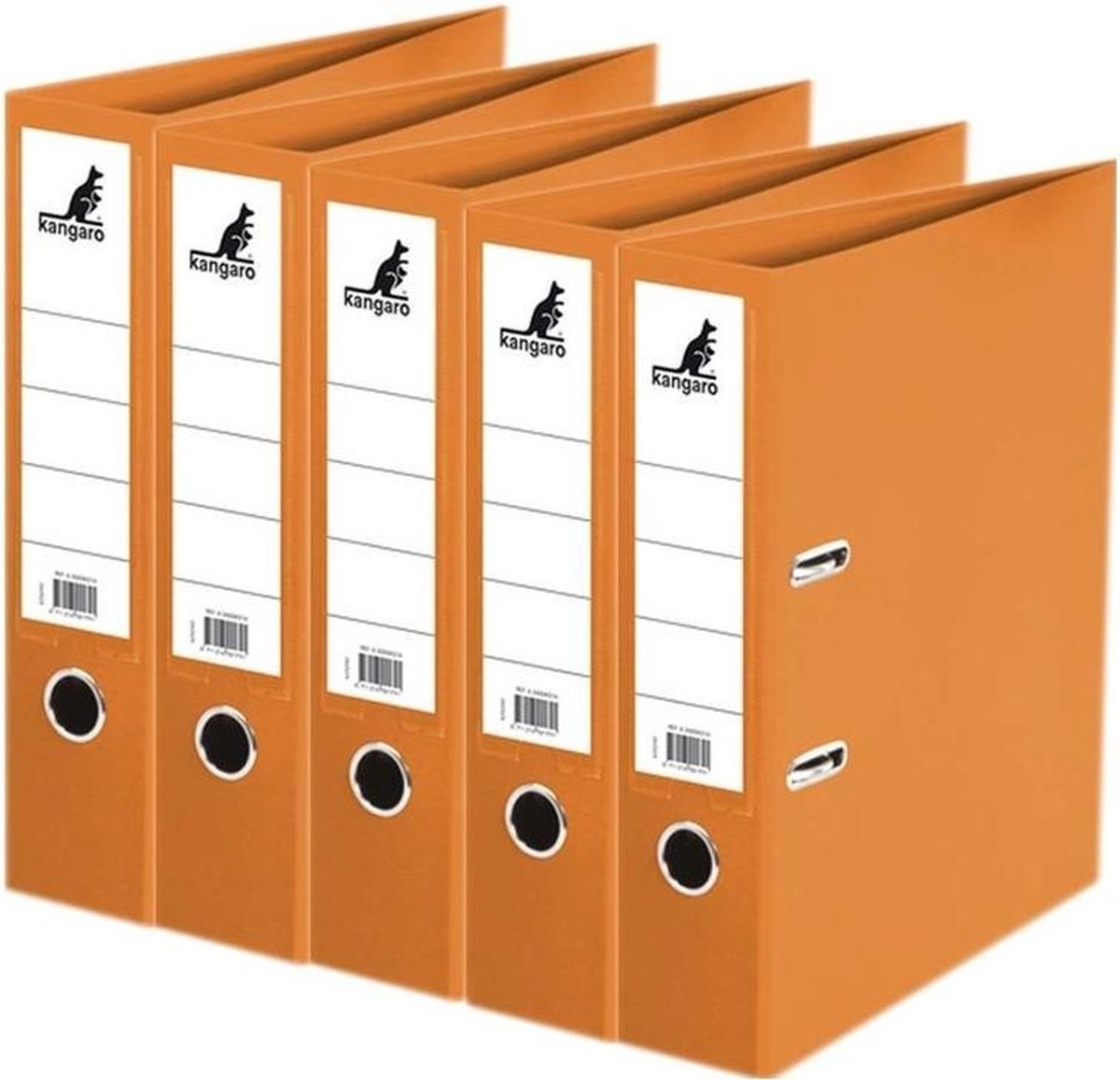 5x Ringband map/ordners oranje 75 mm 2 gaats A4 - Documenten/papieren ...