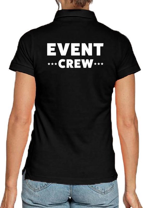 Event crew poloshirt zwart voor dames - event staff / personeel polo ...