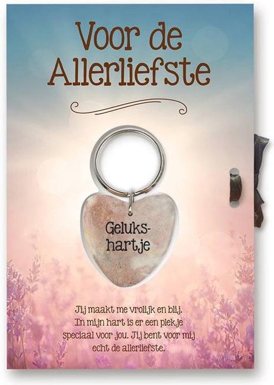 Gelukshart Sleutelhanger Giftcard Voor de Allerliefste | bol