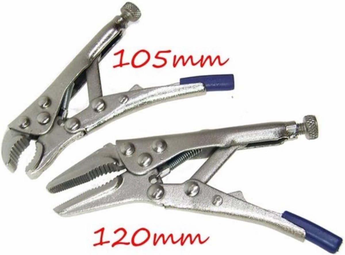 MINI Griptang 2 delige set rechte bek klemtang verstelbaar | bol.com