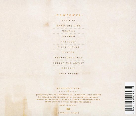 David Gray - Draw The Line (CD), David Gray | Muziek | bol