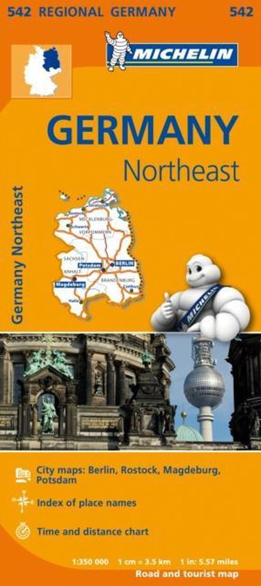Germany Northeast - Michelin Regional Map 542 | 9782067183575 | Boeken ...