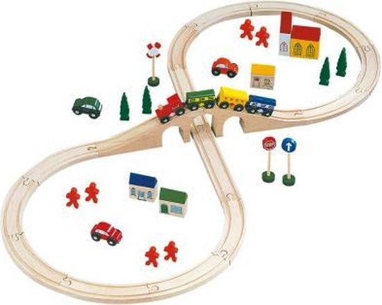 Houten treinbaan 8 vorm | bol