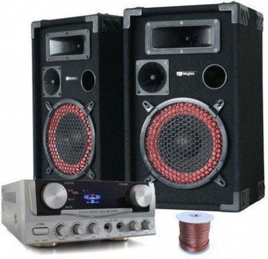 MAX DJ PA Set Bassalt 500W Complete Set Karaoke | bol.com