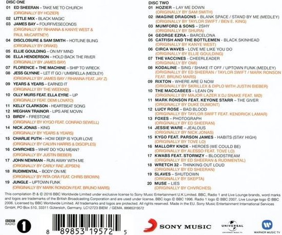 Bbc Radio 1's Live Lounge, various artists | CD (album) | Muziek | bol