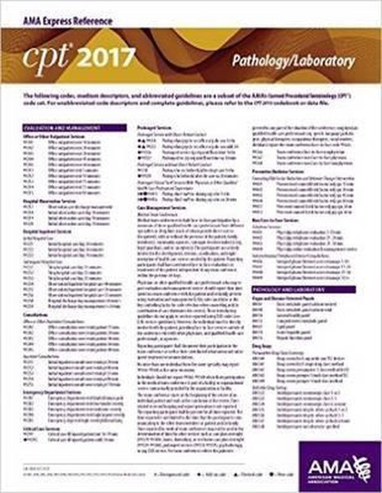 CPT 2017 Express Reference Coding Card | 9781622024292 | American ...