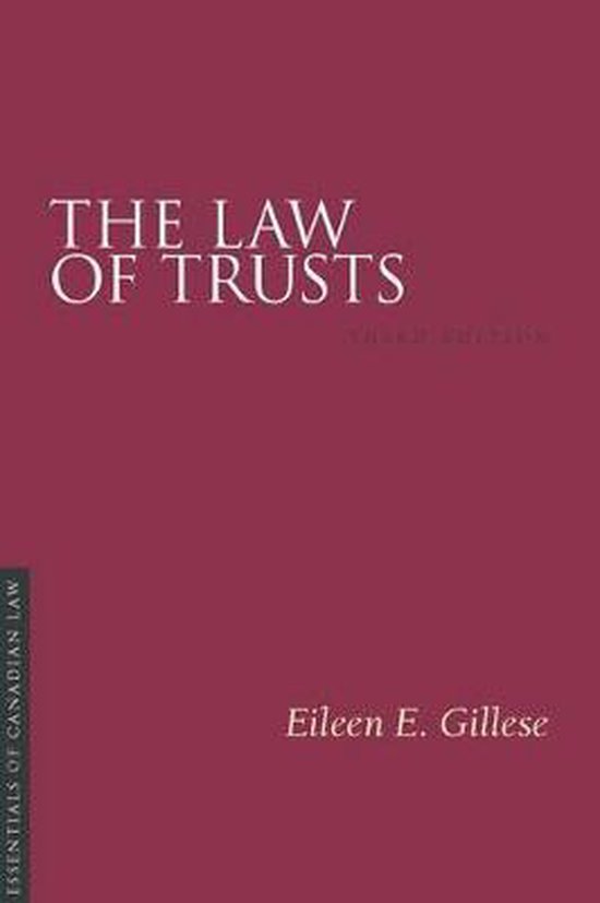 Essentials of Canadian Law-The Law of Trusts, 3/E | 9781552213728 ...