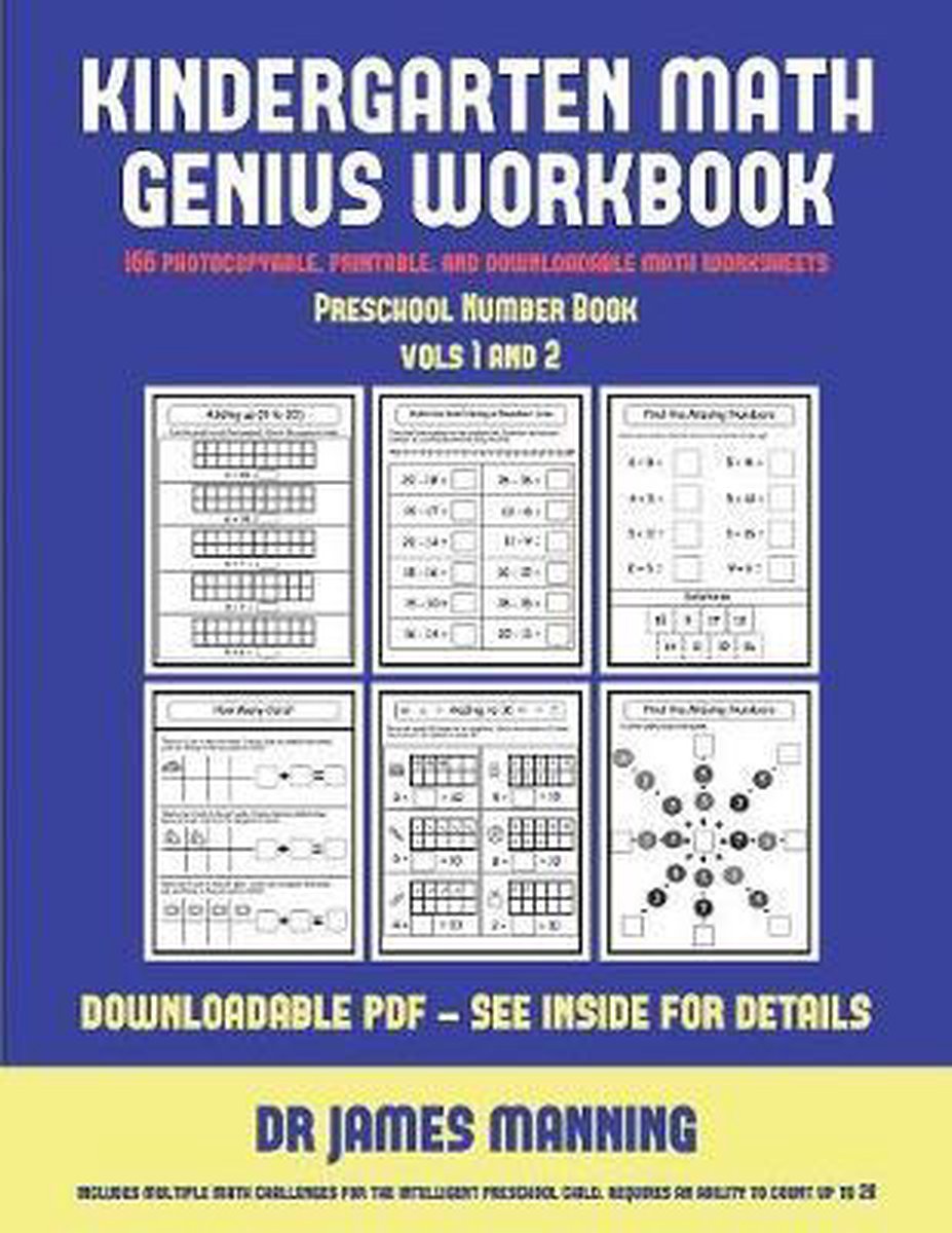 Preschool Number Book- Preschool Number Book (Kindergarten Math Genius ...