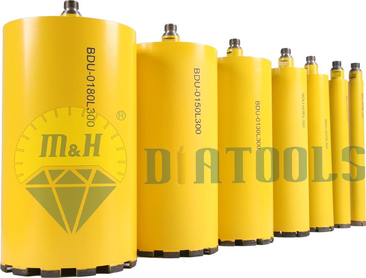 M&H diatools Diamantboor 110mm X 300mm aansl. 1/2" BSP-laser gelast ...