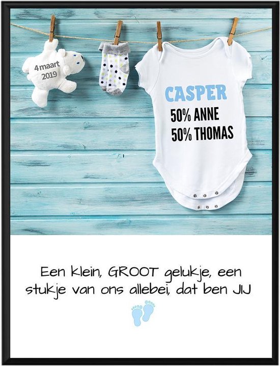 Gepersonaliseerde poster babykamer of kinderkamer, poster met naam van ...