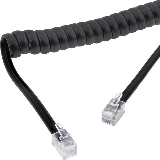 InLine 18895I telefoonkabel 4 m Zwart | bol.com
