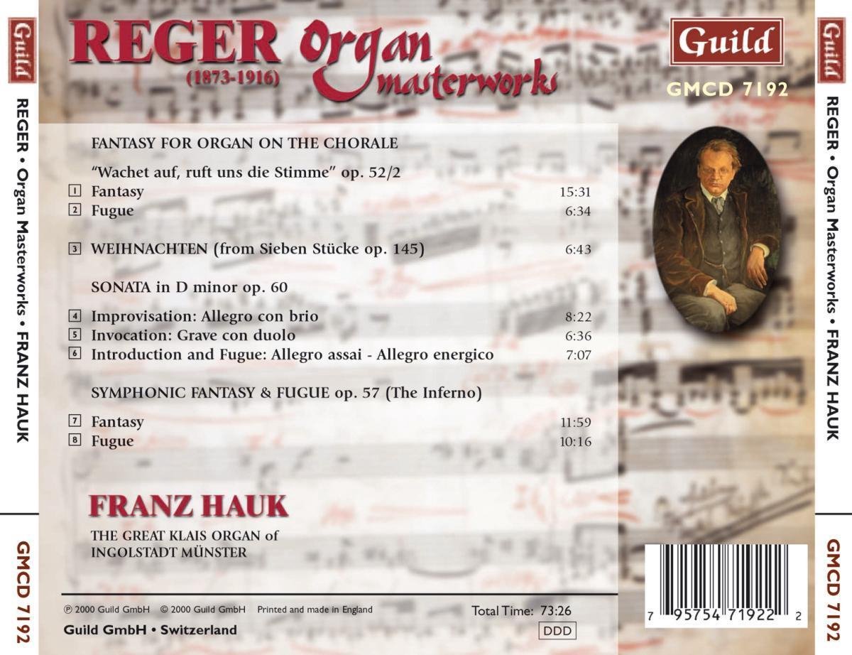 Reger: Organ Masterworks / Franz Hauk, M Reger | CD (album) | Muziek | bol