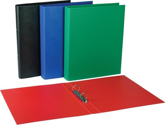 20x Ringmap voor A4, 2 ringen van 25mm, uit PVC, geassorteerde kleuren ...