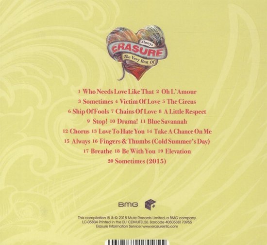Always - The Very Best Of Erasure, Erasure | CD (album) | Muziek | bol