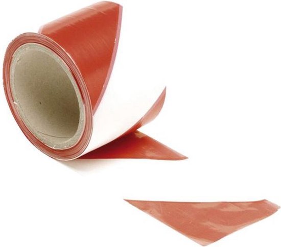 Afzetlint rood/wit rol 70 mm x 100 m | bol