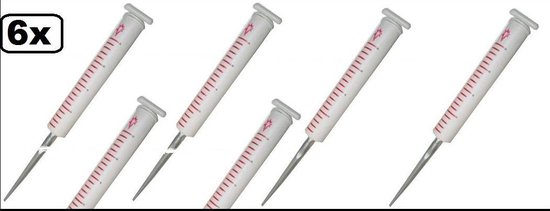 6x Injectie Spuit Plastic Maxi - 60cm | bol