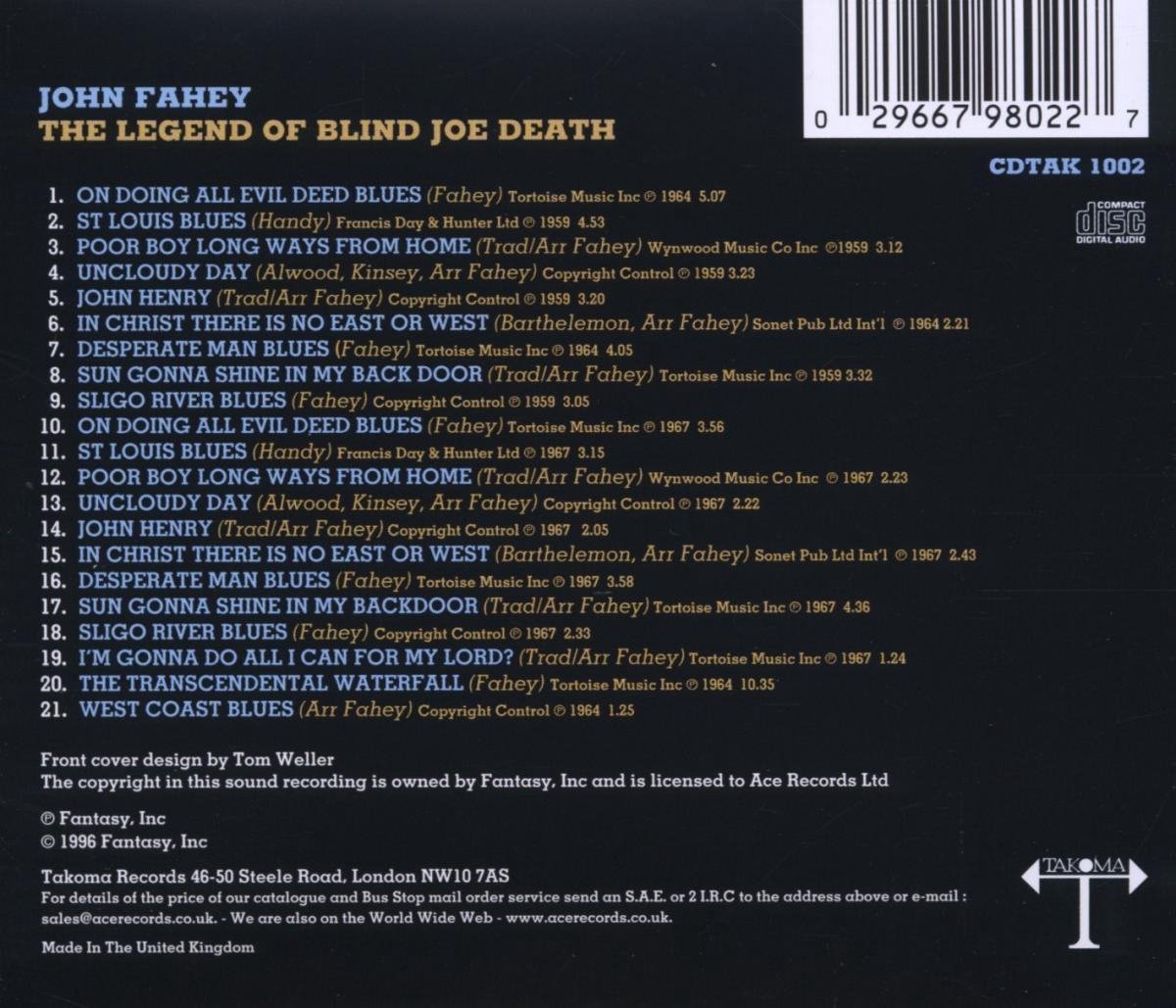 Cpt Blind Joe Death, John Fahey | CD (album) | Muziek | bol