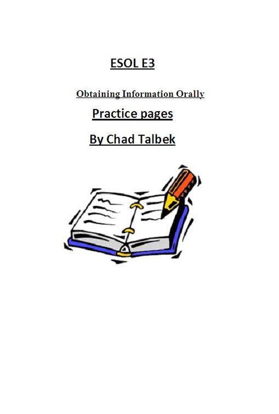 ESOL E3 Obtaining Information Orally (ebook), Chad Talbek | 1230000538404 | Boeken | bol.com