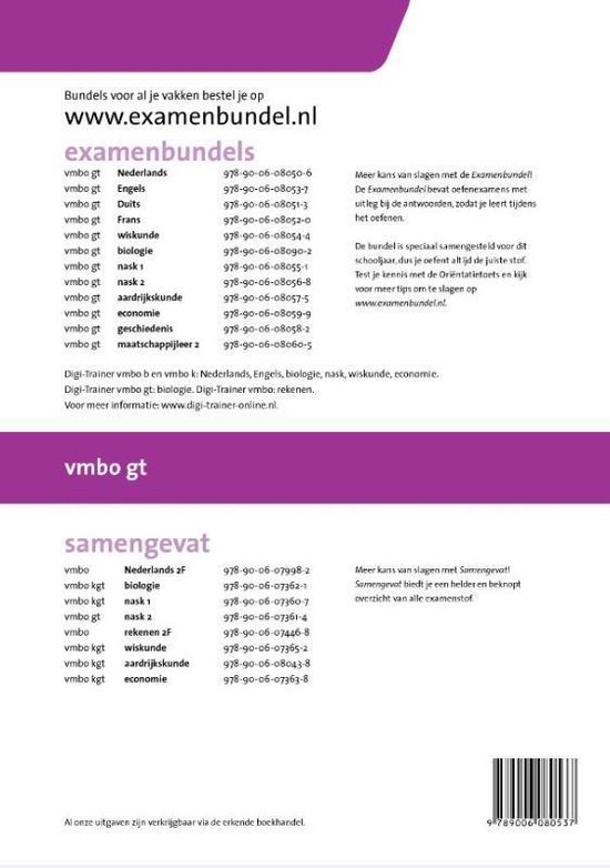 Examenbundel - Engels Vmbo gt 2014/2015 | 9789006080537 | G.P.H. Cook ...