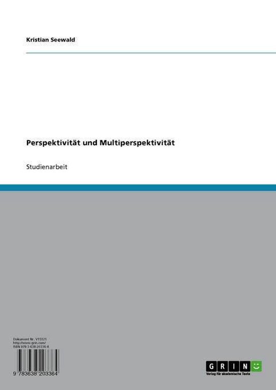 Perspektivität und Multiperspektivität: Theoretischer Ansatz und ...