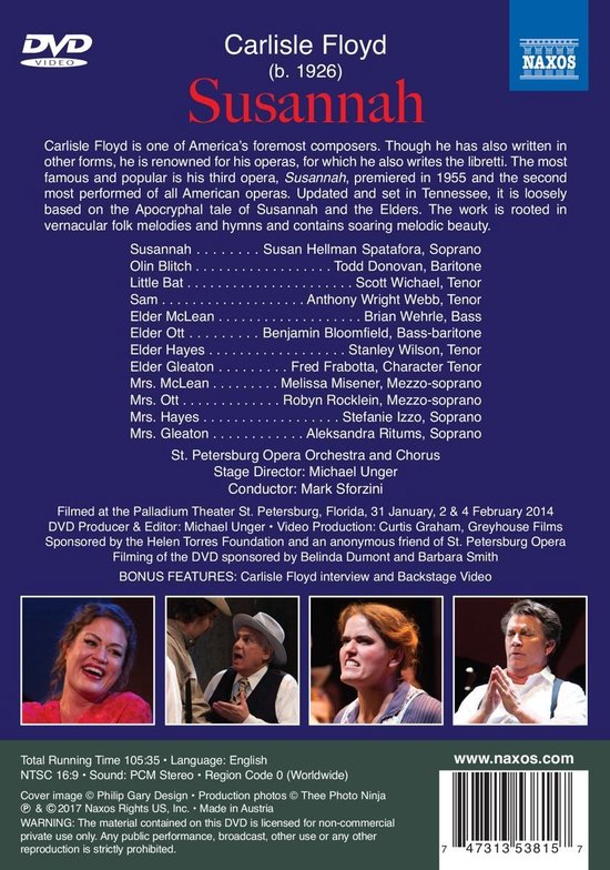 St. Petersburg Opera Orchestra And Chorus - Floyd: Susannah (DVD ...