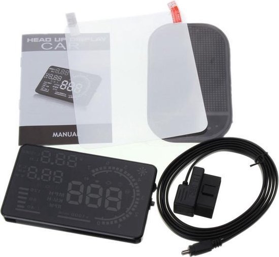 5.5 inch A8 HUD Car Head Up Display OBD II 2 Speed Fuel Consumption ...