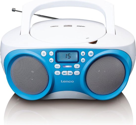 Lenco SCD-301BU - Draagbare radio cd speler met MP3 - Blauw | bol