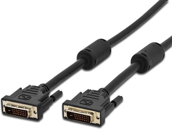 Digitus DVI Aansluitkabel DVI-D 24+1-polige stekker, DVI-D 24+1-polige ...