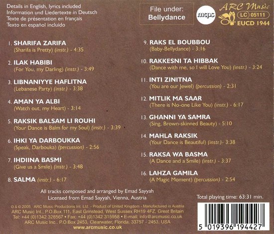 Oriental Dance From Lebanon, Emad Sayyah | CD (album) | Muziek | bol.com