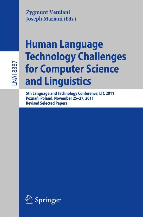 Lecture Notes in Computer Science 8387 - Human Language Technology ...