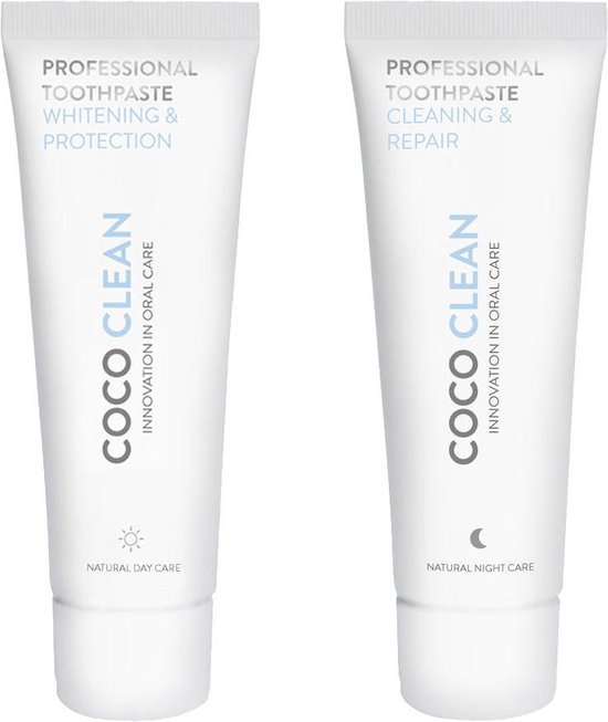 Coco Clean Day & Night Toothpaste - Tandpasta - Tandpasta Whitening | bol