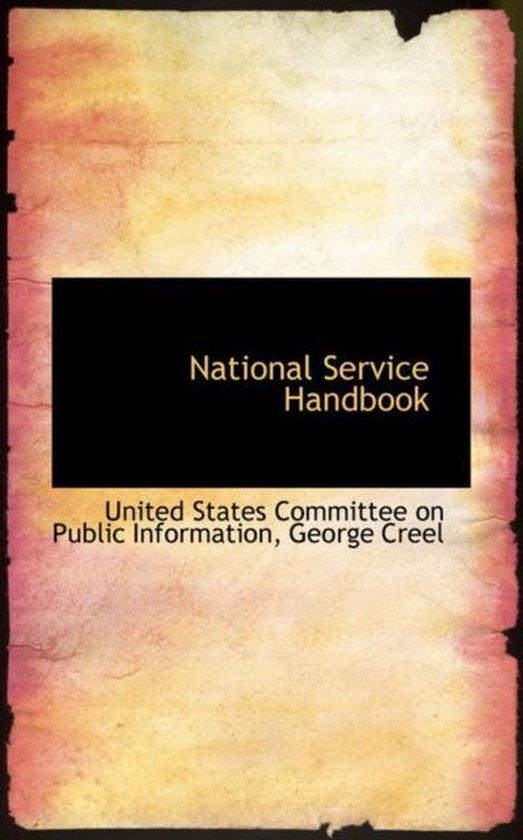 National Service Handbook, United States Committee O Information ...