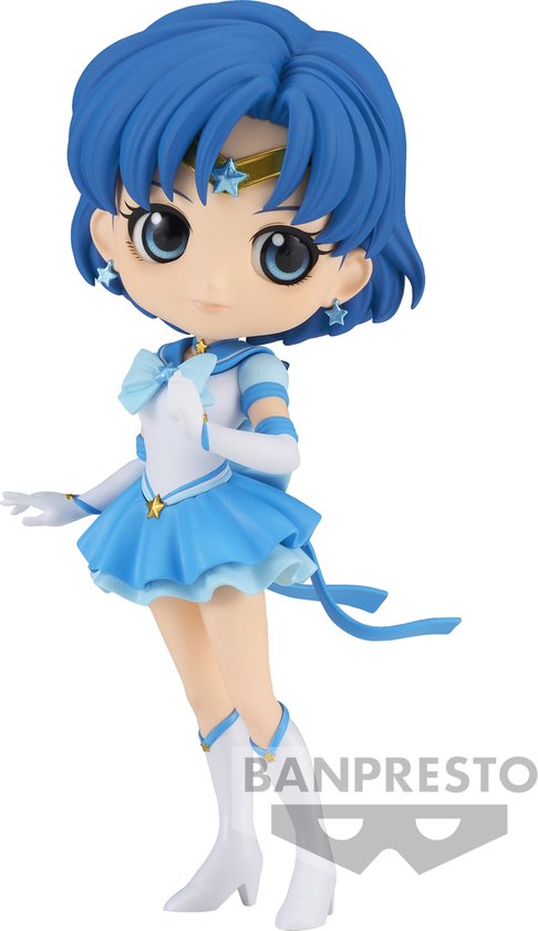 Pretty Guardian Sailor Moon Cosmos The Movie Q Posket - Eternal Sailor Mercury Ver.B 14cm | bol