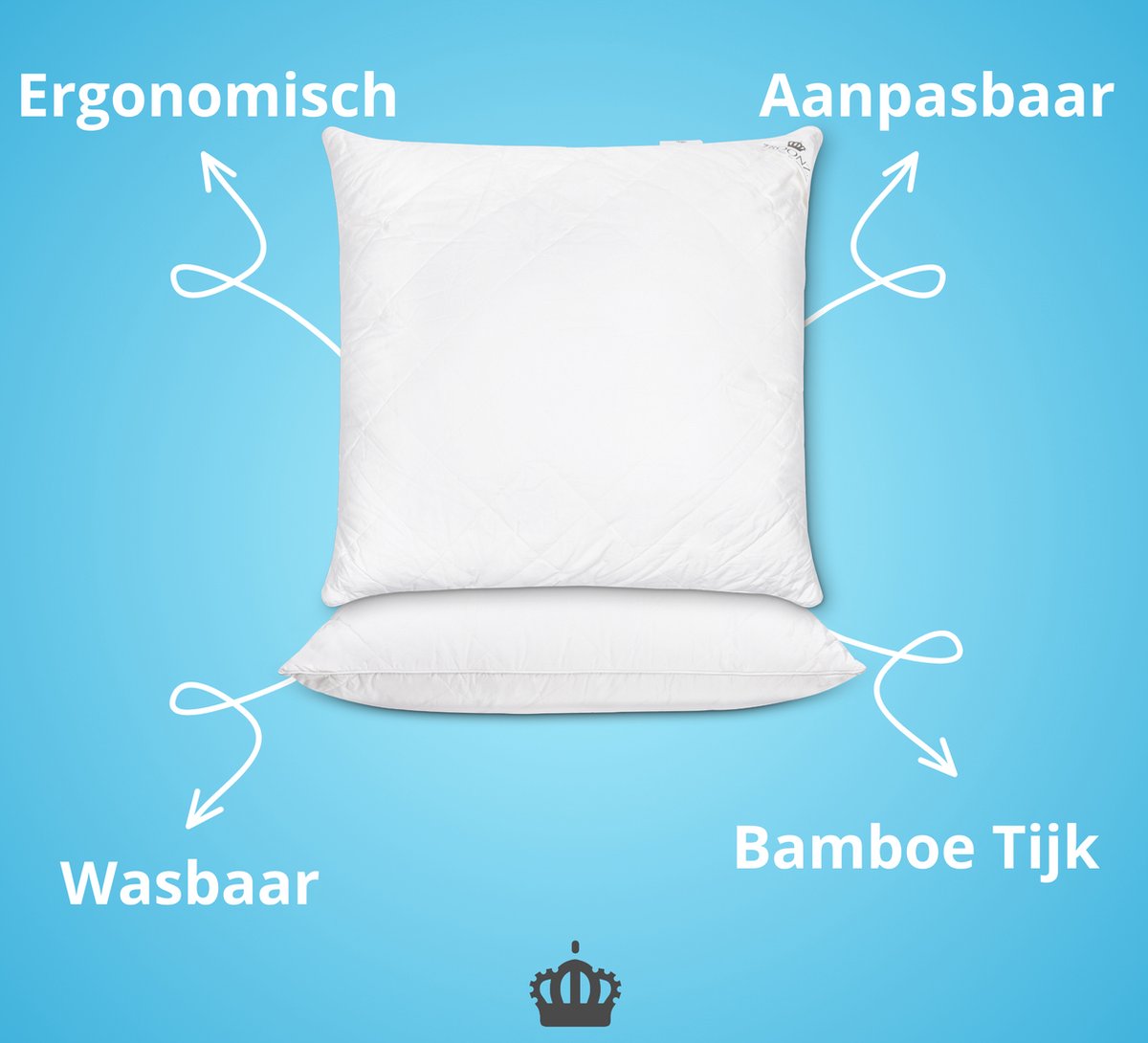 Hoofdkussen Bamboe 80x80 | bol