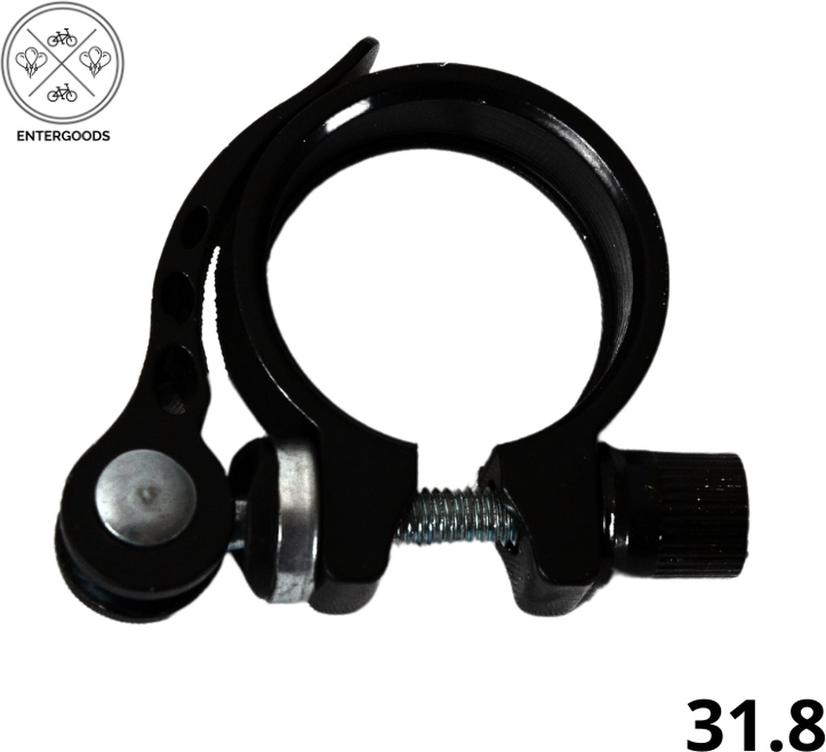 Entergoods® - Zadelpenklem met Snelspanner - Zwart - Maat Ø 31.8 - Fiets Accessoires -... | bol