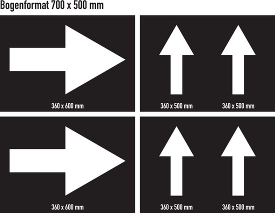 Spuitsjablonen set pijlen - kunststof - 4 sjablonen | bol