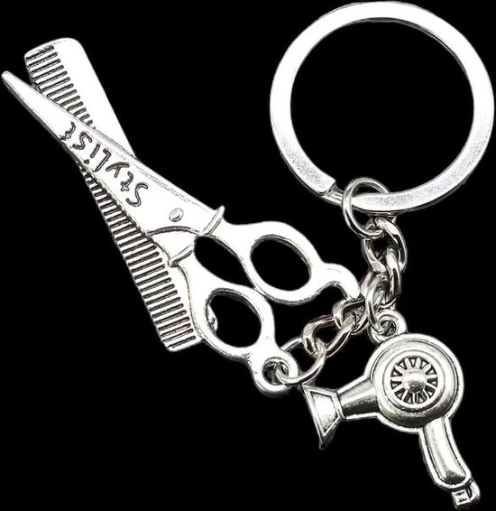 Sleutelhanger Kapper set ( Schaar,Kam en Fohn ) | bol