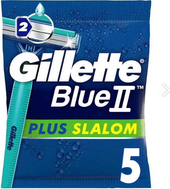 Gillette Blue II - Plus Slalom - Wegwerpscheermesjes - 5 Scheermesjes | bol