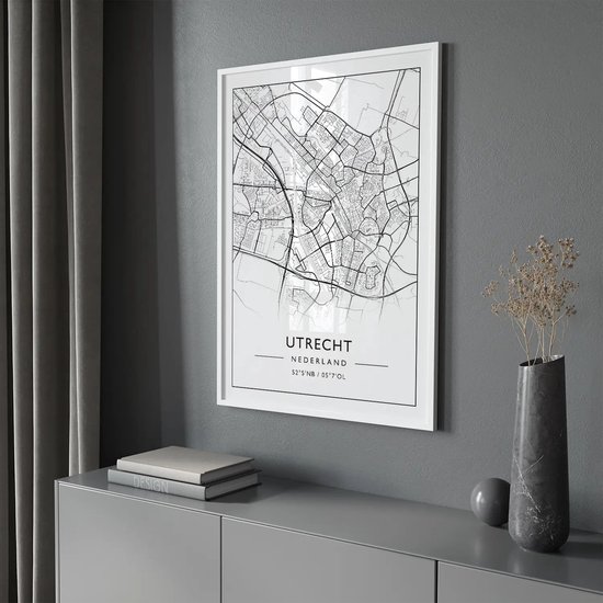 Affiche d’Utrecht - Affiche de la ville - Plan de la ville - Plan de la ville - 40x50 | bol