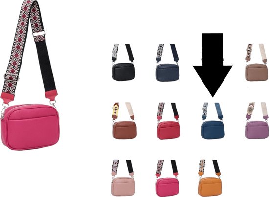 Dudlin - crossbody- handtas - fashionable riem - jeans blauw | bol
