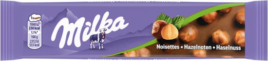 Milka Chocolade Repen Hele Noten Melkchocolade 30 x 45g ...