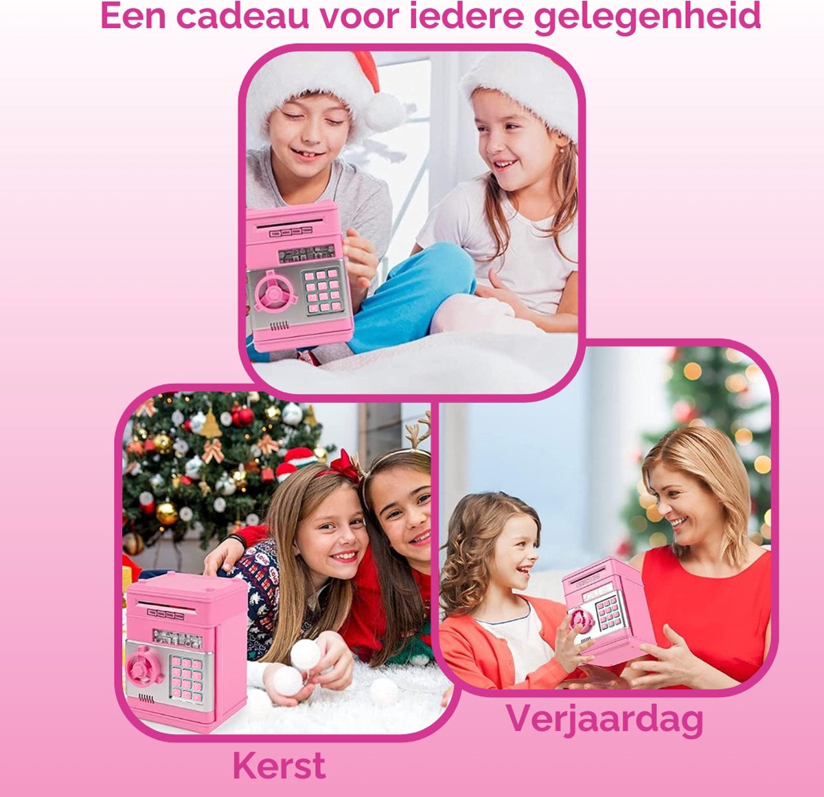 Bouchelle® Spaarpot voor Jongen en Meisje - Kluis Spaarpot voor Kind ...