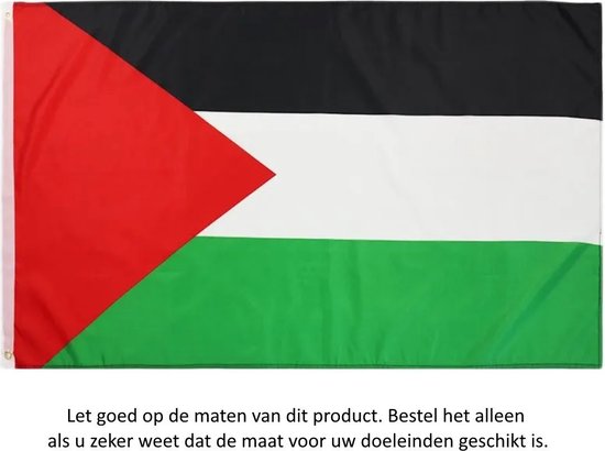 Palestijnse Vlag 150x90CM - Palestina - Palestine Flag - Polyester | bol