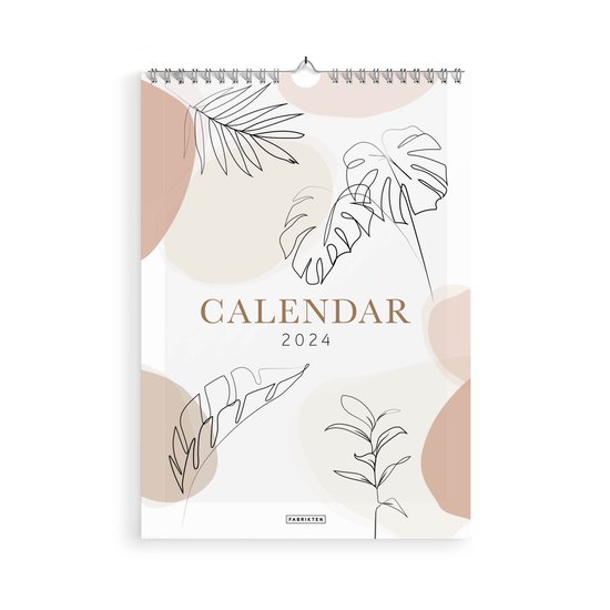 Fabrikten Jaarkalender 2024 - Terra - A4 - Kalender - Maandkalender | bol