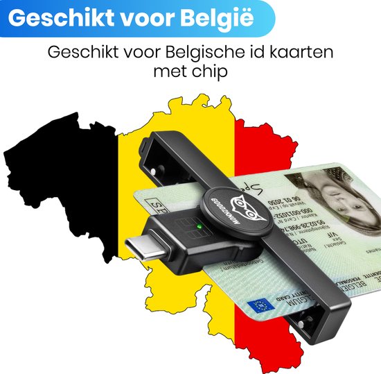 Good2know Id Kaartlezer Mini Zwart - USB C - België – Kaartlezer ...