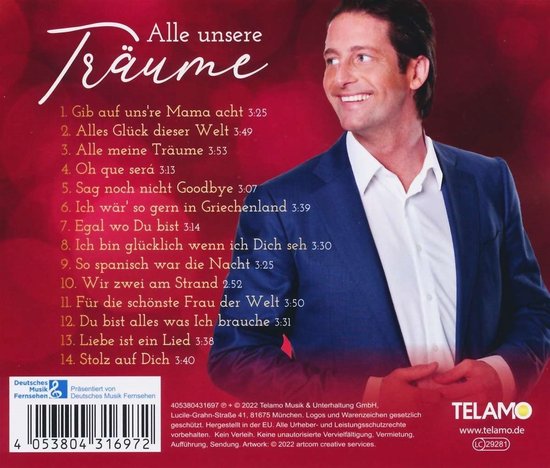 Henk Van Daam - Alle Unsere Träume (CD), Henk van Daam | Muziek | bol