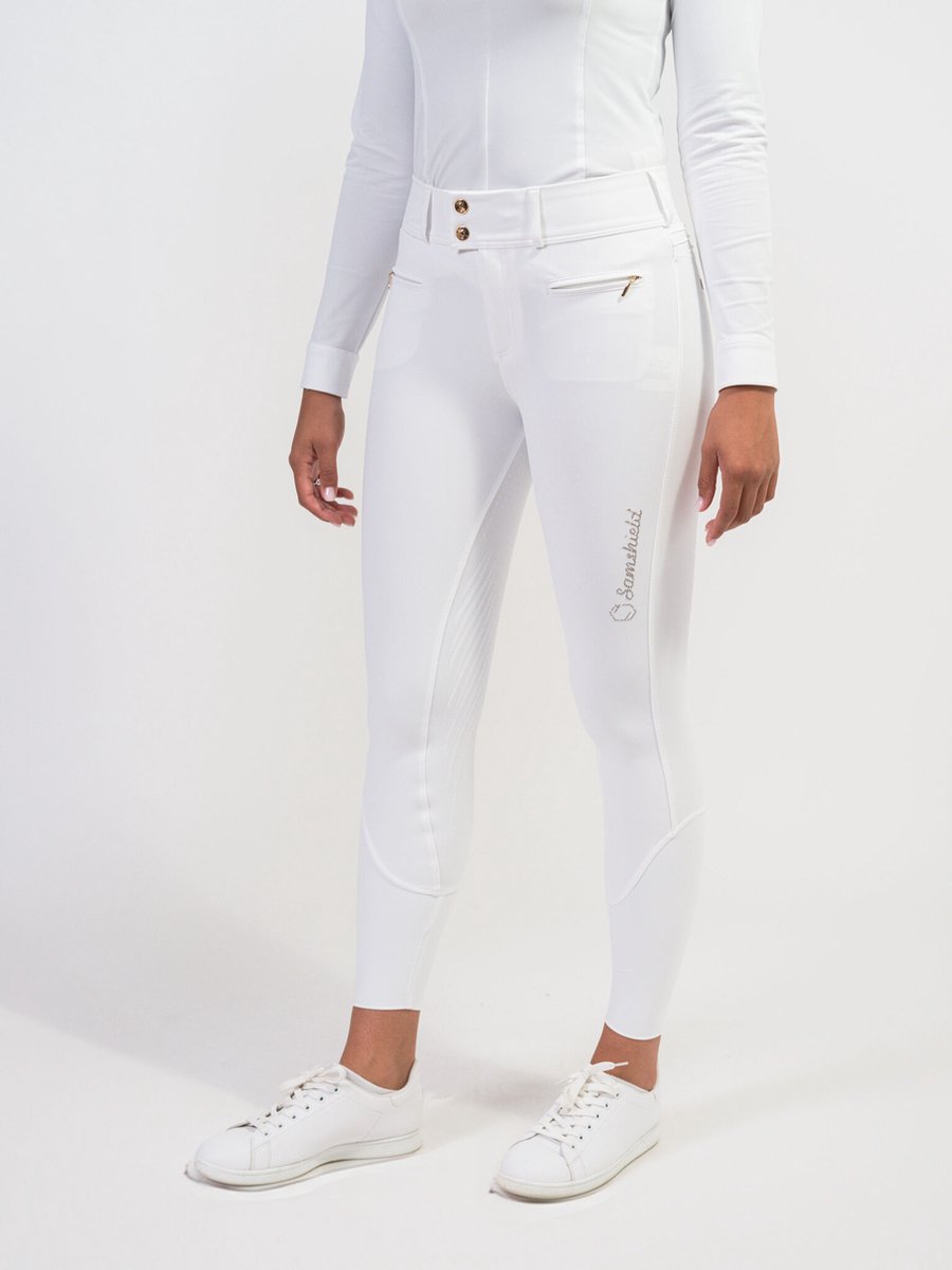 Samshield Breeches Clara Full Grip Champagne - White - Maat M | bol