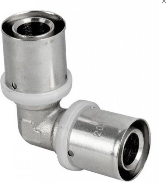 Perskoppeling - Alu Knelfitting - Pex - Elleboog - Geperste klempers ...